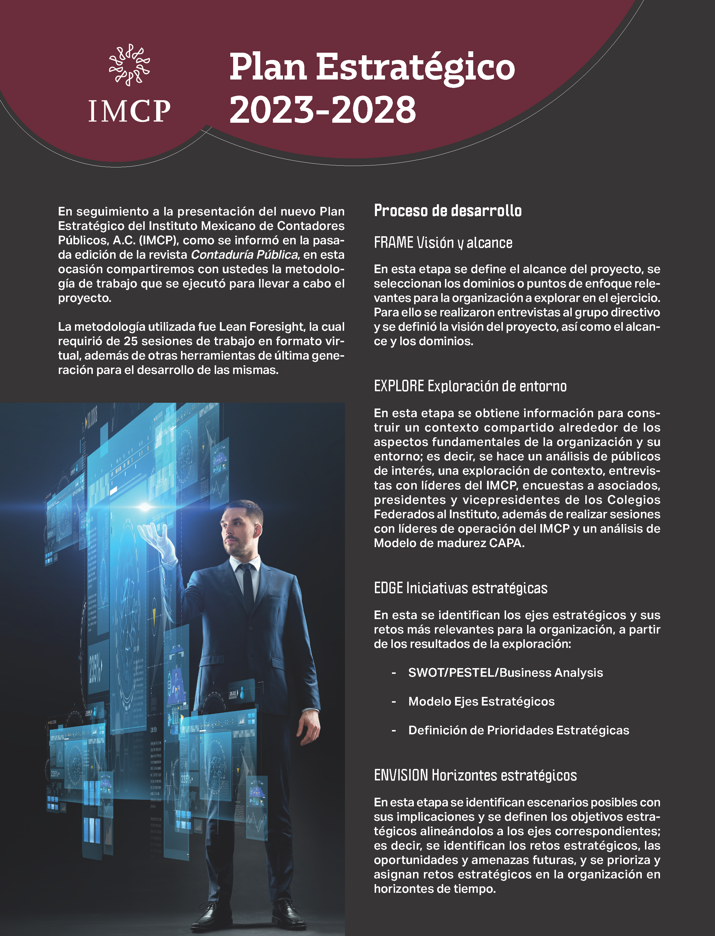 Plan Estratégico 2023-2028 - 2 Proceso de desarrollo - IMCP