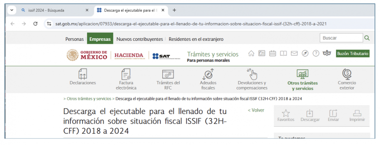 Folio No.: 6/2024-2025 ISSIF 2024 Aplicativo de la ISSIF para 2024 - IMCP
