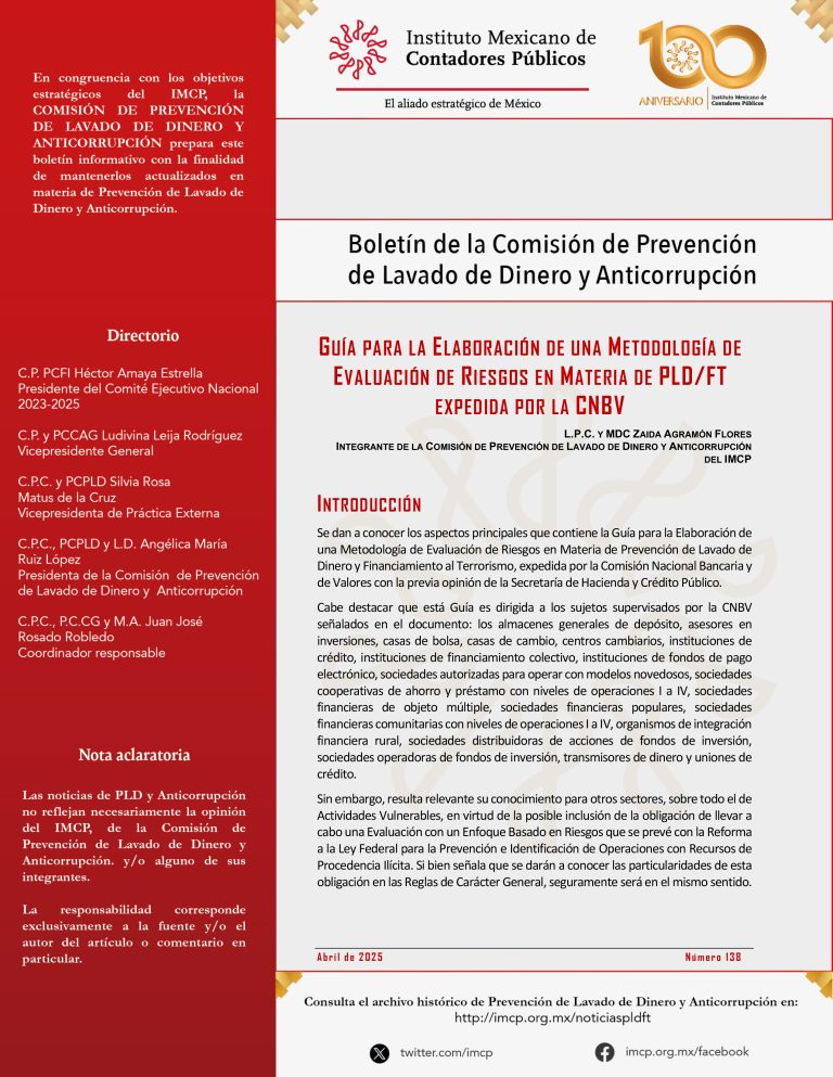 Boletín de la Comisión Nacional de Prevención de Lavado de Dinero y ...