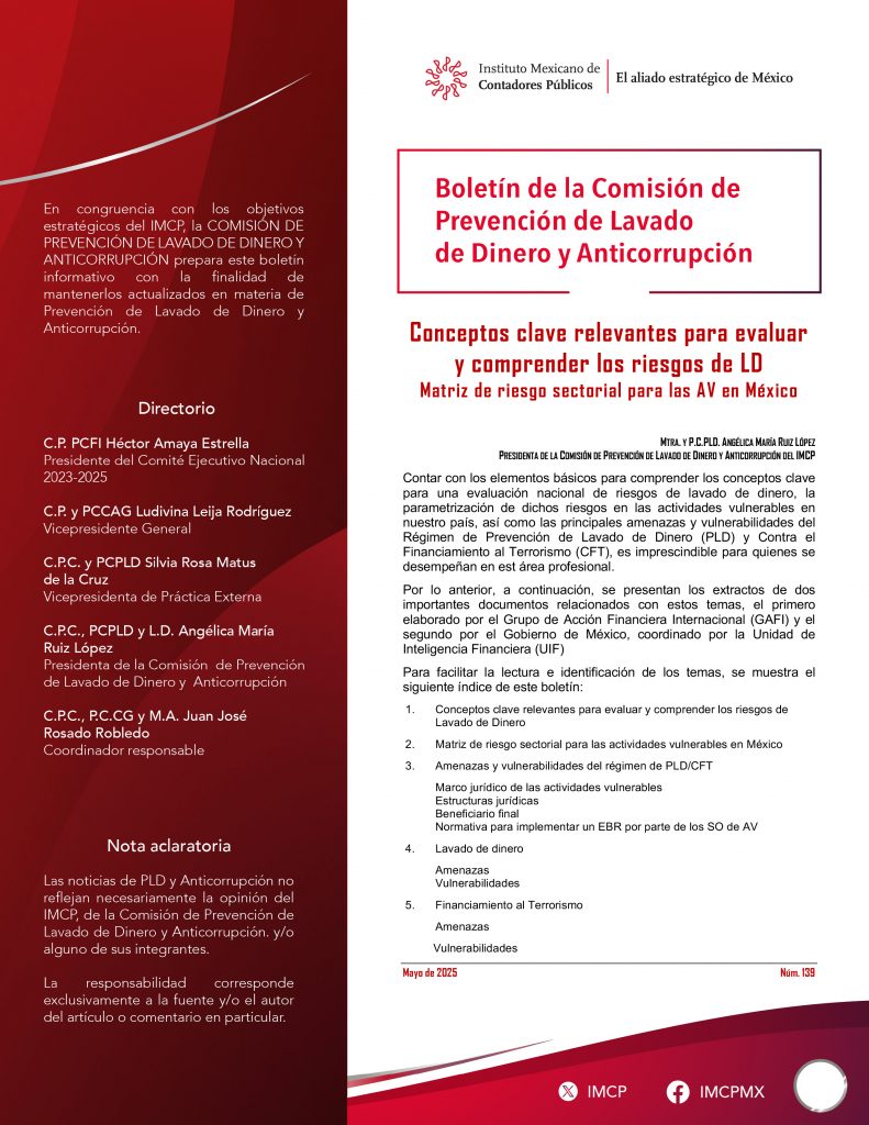 Boletín de la Comisión Nacional de Prevención de Lavado de Dinero y Anticorrupción 142/ Julio ...