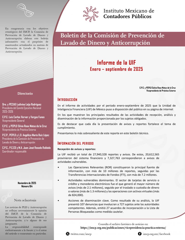Boletín de la Comisión Nacional de Prevención de Lavado de Dinero y ...